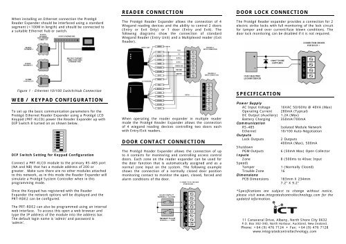 web / keypad configuration reader connection door contact ...