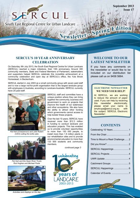 Newsletter - Spring Edition - SERCUL