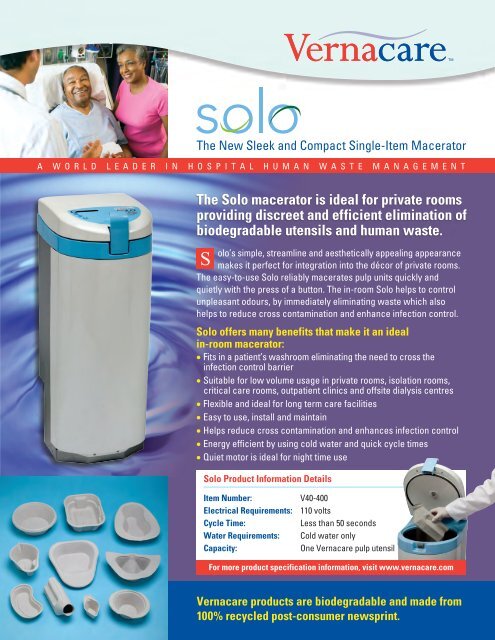 Vernacare Vernacare Macerator Is Key To The Solution Of Human Waste