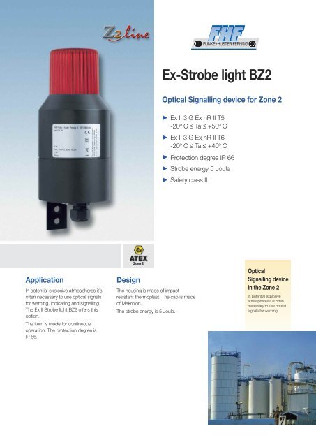 BZ2 ATEX Zone-2 Hazardous Area Industrial Strobe Warning Light