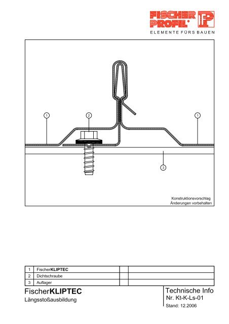 FischerKLIPTEC 12.2006.pdf - Fischer Profil | Elemente fürs Bauen