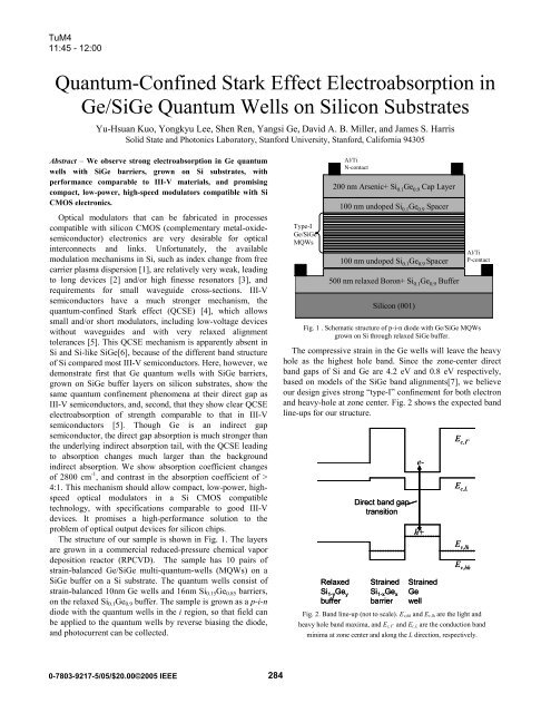 Quantum-Confined Stark Effect Electroabsorption in Ge/SiGe ...