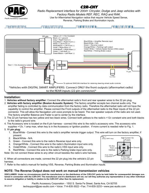 C2R-CHY - Pacific Accessory Corporation - PAC Audio