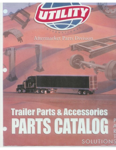 Parts Nomenclature and Table of Contents - Utility Trailer Sales