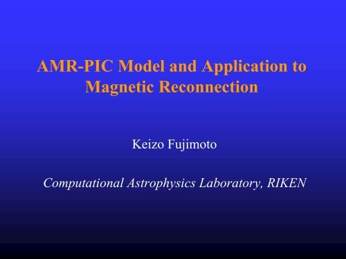 AMR-PIC model and application to magnetic reconnection