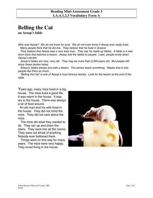 Belling the Cat