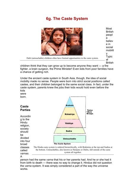 Caste-System Case study - The Grange School Blogs