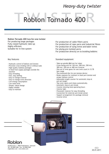 Roblon Tornado 400 - Roblon A/S