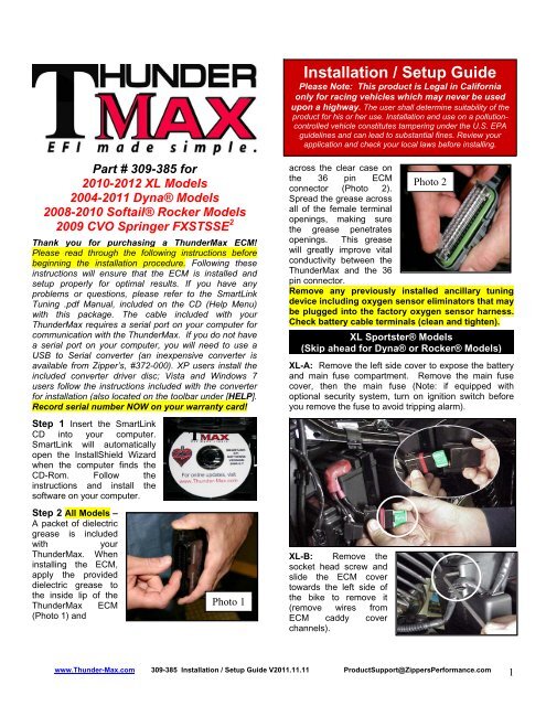 Installation / Setup Guide - Zipper's Performance Products