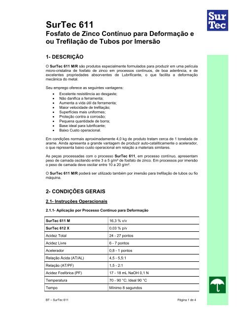 SurTec 611 - Surtec do Brasil