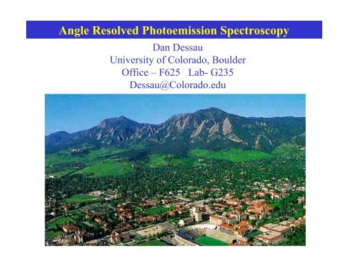 Angle Resolved Photoemission Spectroscopy