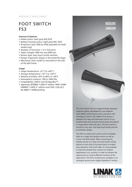 FOOT SWITCH FS3 - Linak