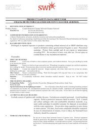 Crack Detector Penetrant Safety Data Sheet.pdf - SWP