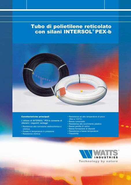 Tubo in polietilene reticolato con silani ... - WATTS industries