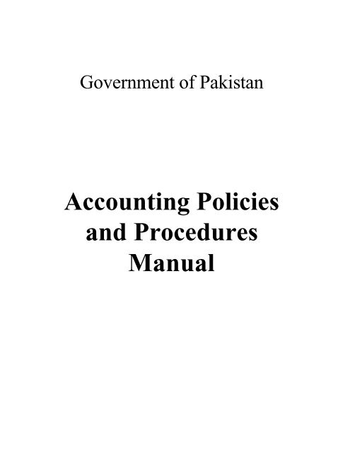 Accounting Policies and Procedures Manual