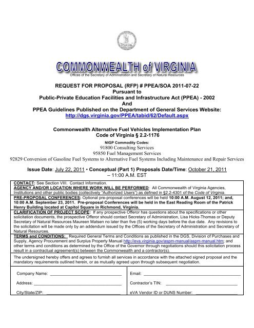 PPEA-SOA 2011-07-22 - Virginia Clean Cities