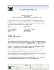 Technical Data Sheet - Mach-Dynamics