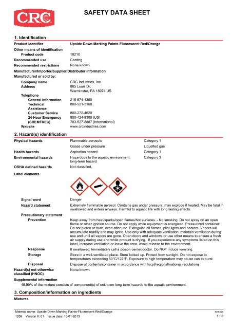 MSDS - CRC Industries