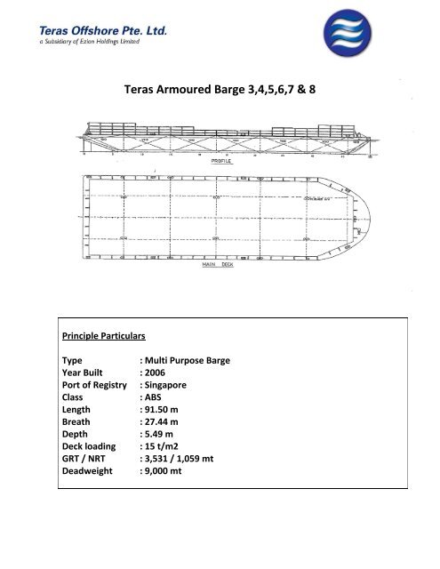 Teras Armoured Barge 3,4,5,6,7 & 8 - Teras Offshore