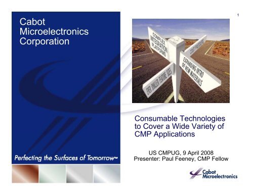 Cabot Microelectronics Corporation - NCCAVS - User Groups
