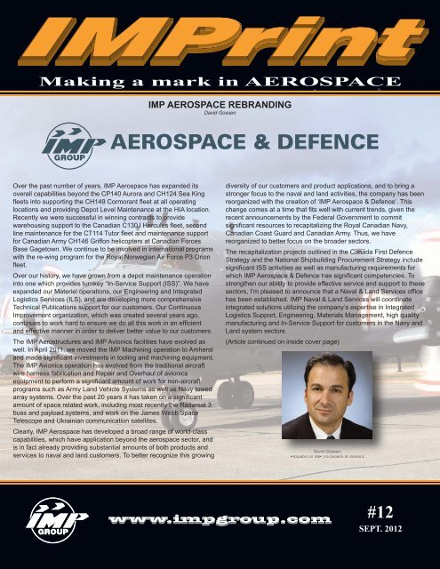 IMP AEROSPACE REBRANDING - IMP Group