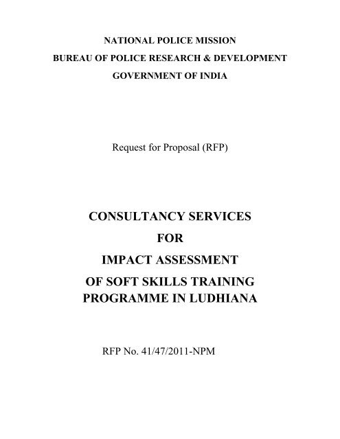 consultancy services for impact assessment of soft skills training ...