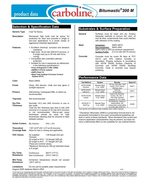 Bitumastic 300 M - Protection Engineering