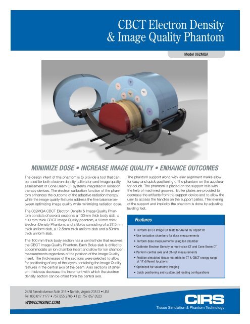 CBCT Electron Density & Image Quality Phantom - PI Medical
