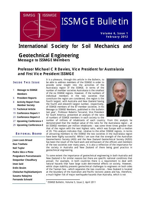 ISSMGE Bulletin - Department of Civil Engineering