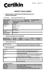 SAFETY DATA SHEET - Swimming Pools