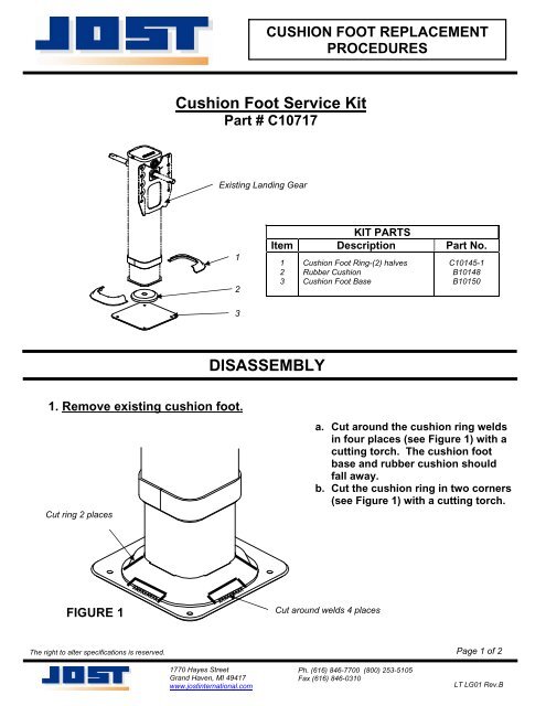 cushion foot replacement procedures - JOST International