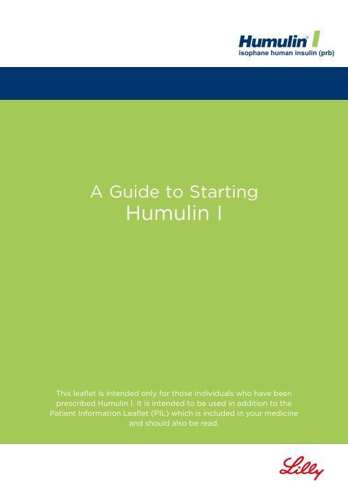 Guide to Starting Humulin I - LillyPro