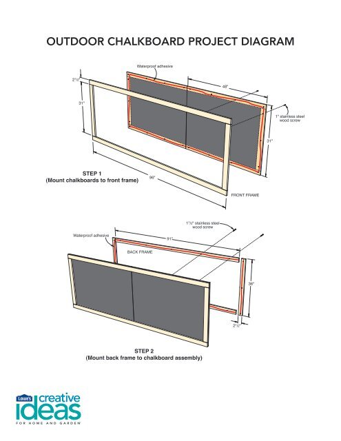 Outdoor Chalkboard Project Diagram