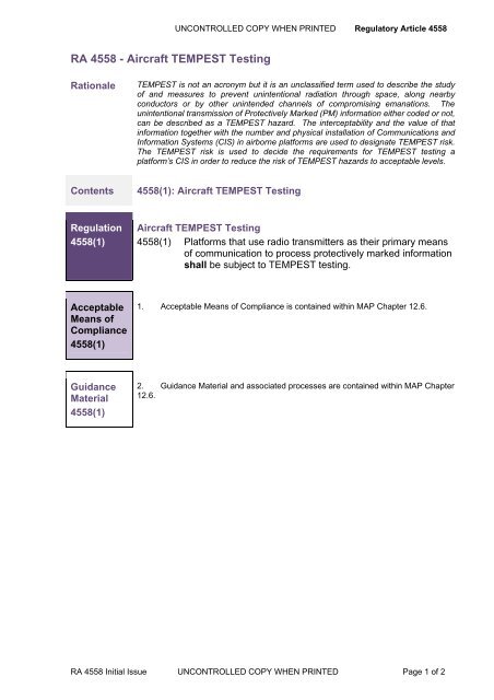 RA4558 Aircraft TEMPEST Testing PDF