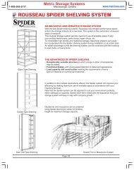 rousseau SPIDER SHELVING SYSTEM - Metric Storage Systems
