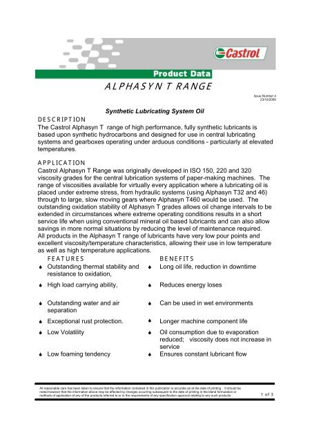 Data Sheet - ALPHASYN T RANGE