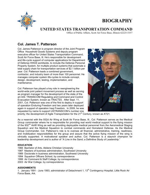 BIOGRAPHY - United States Transportation Command