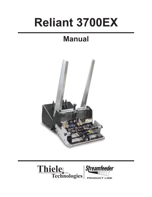 Reliant 3700 Manual - Streamfeeder