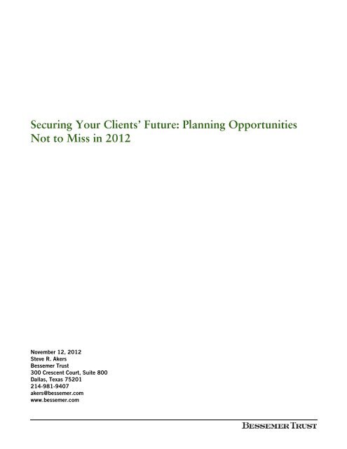 Speaker Handout - WealthCounsel