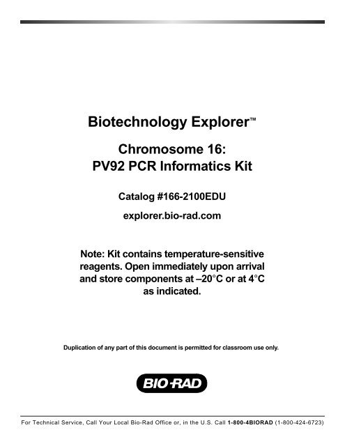 Biotechnology Explorer™ - Bio-Rad