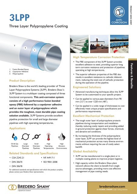Three Layer Polypropylene Coating - Bredero Shaw