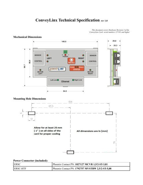 ConveyLinx Technical Specification rev 1.0 - Insight Automation