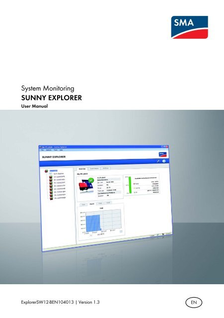 Sunny Explorer - User Manual - SMA Solar Technology AG