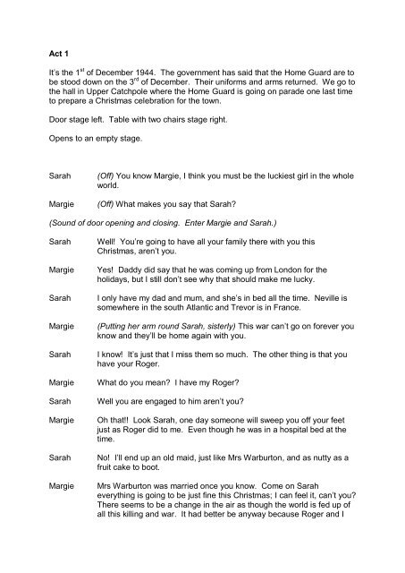 The Script - Comedy Plays