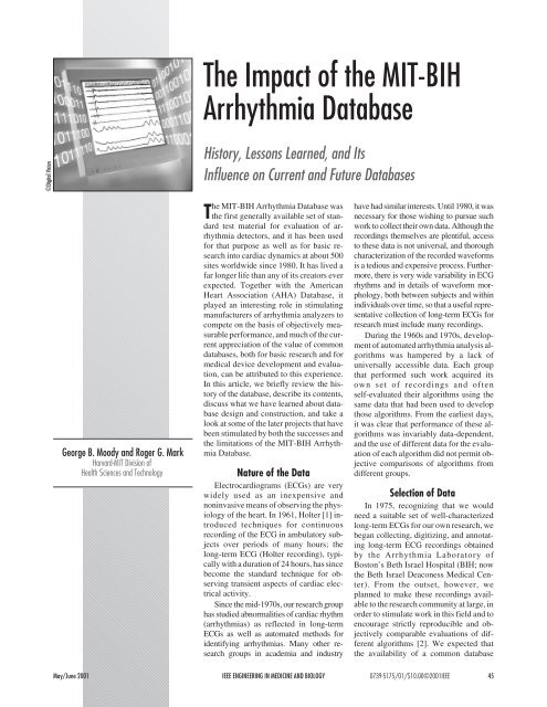 The impact of the MIT-BIH arrhythmia database - IEEE Engineering ...