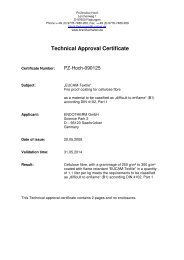General Technical Approval Certificate - Endotherm Brandschutz