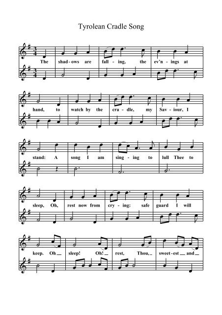 Tyrolean Cradle Song