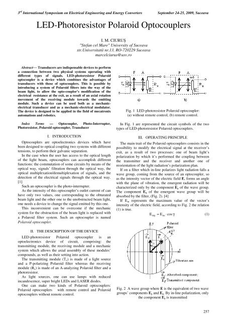LED-Photoresistor Polaroid Optocouplers - ELS International ...