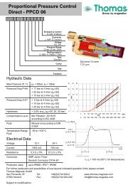 Proportional Pressure Reducing Valve PPCD04 ... - Thomas Magnete