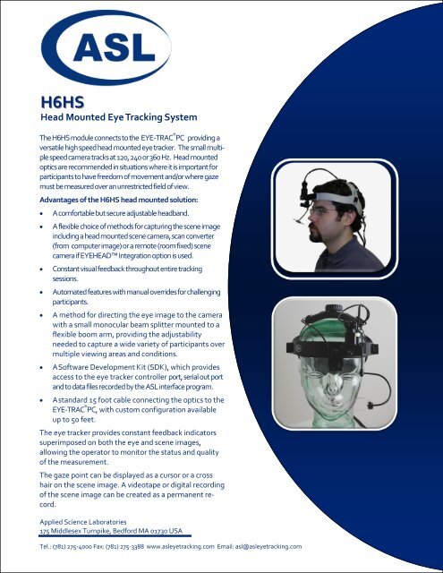 H6-HS Head Mounted - Applied Science Laboratories
